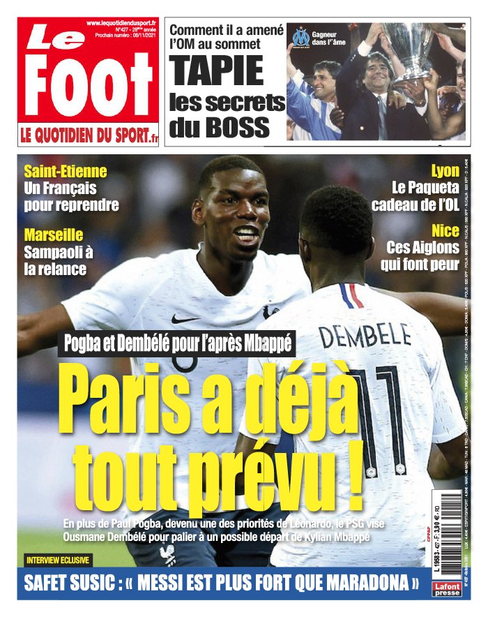Le Foot N°427 du 09 octobre 2021 à télécharger sur iPad