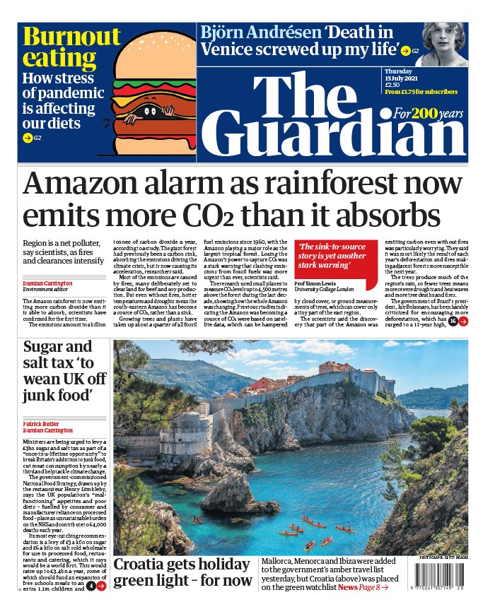 The Guardian N°20210715 du 15 juillet 2021 à télécharger sur iPad