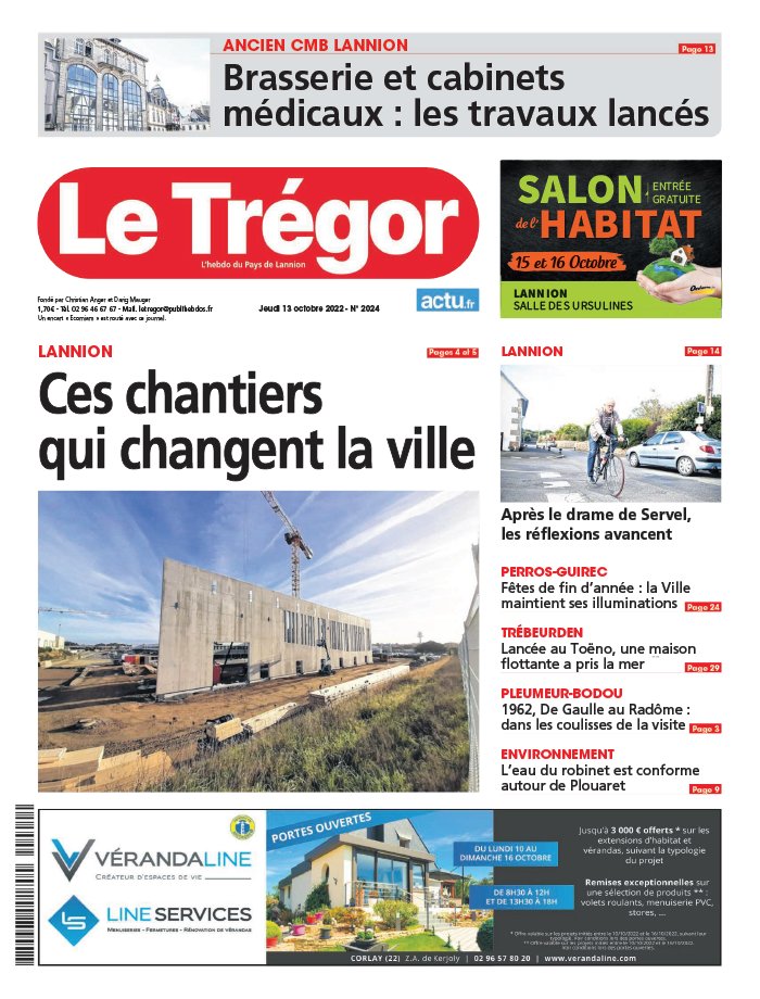 Le Trégor N°2024 du 13 octobre 2022 à télécharger sur iPad