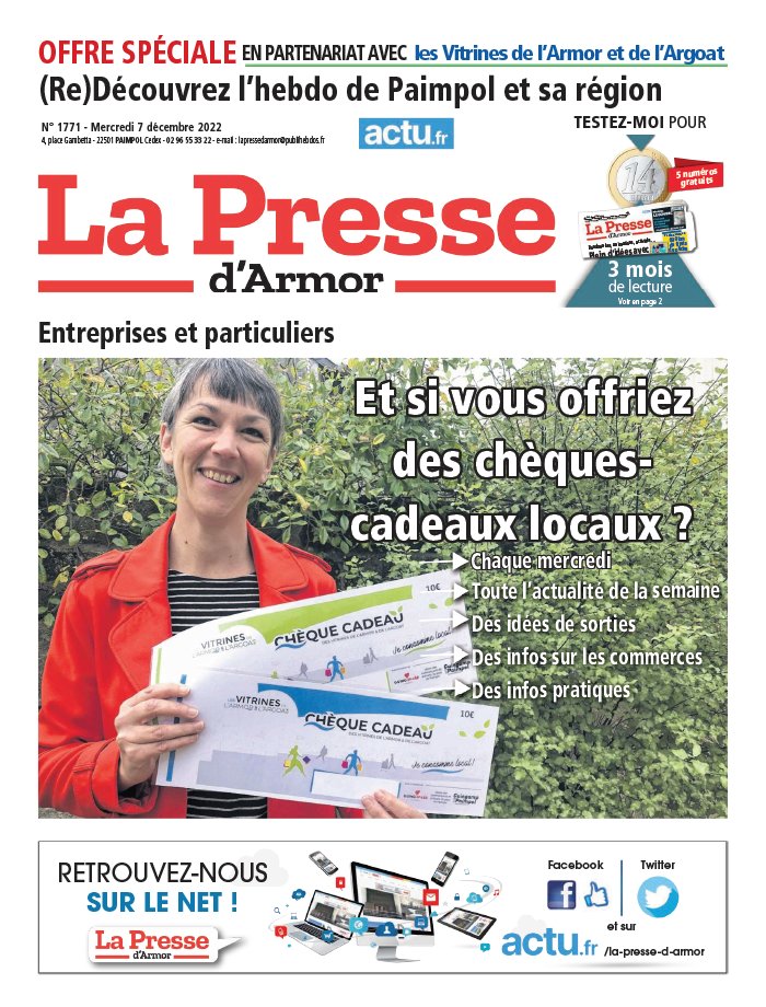 La Presse D'Armor N°20210967 du 07 décembre 2022 à télécharger sur iPad