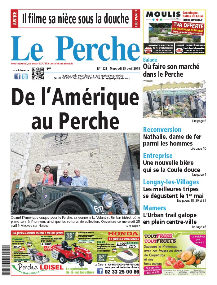 Le Perche N°1321 du 25 avril 2018 à télécharger sur iPad