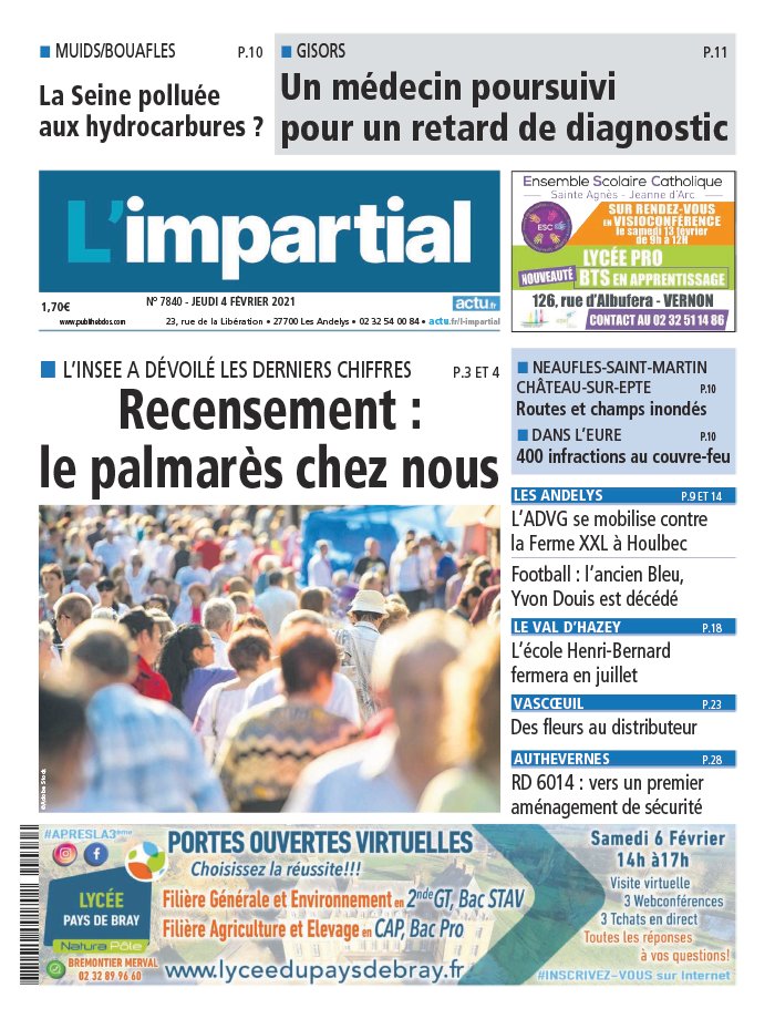 L'Impartial N°7840 du 04 février 2021 à télécharger sur iPad