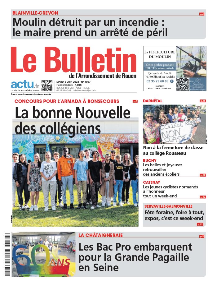 Le Bulletin de Darnétal N°4057 du 06 juin 2023 à télécharger sur iPad