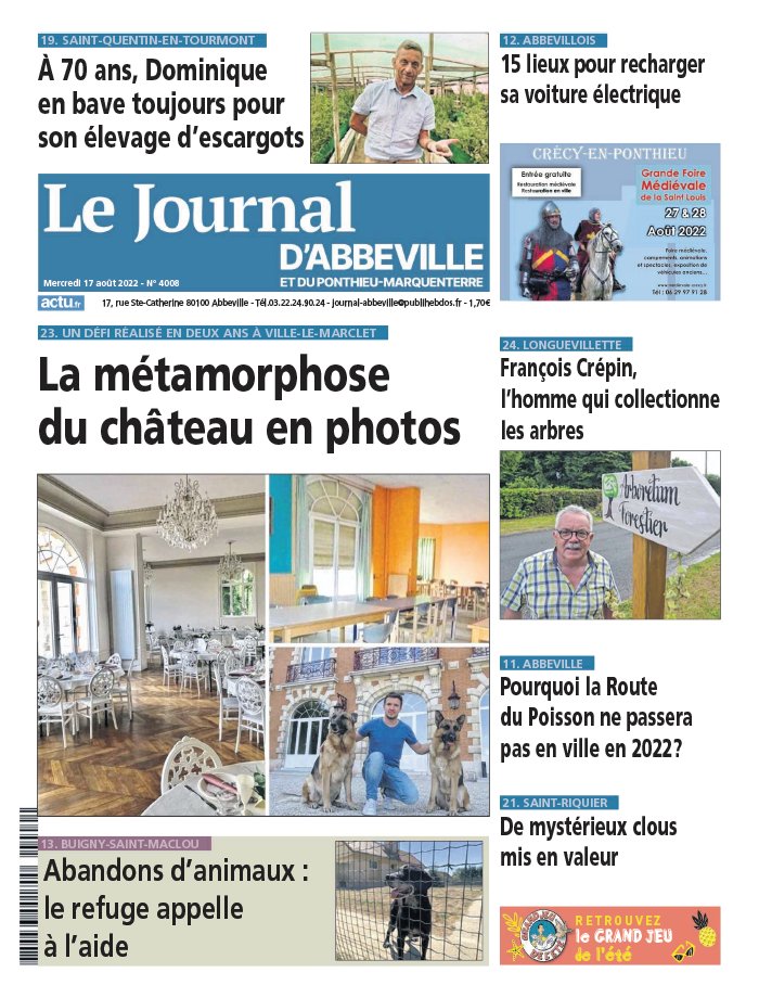 Le Journal d'Abbeville N°4008 du 17 août 2022 à télécharger sur iPad