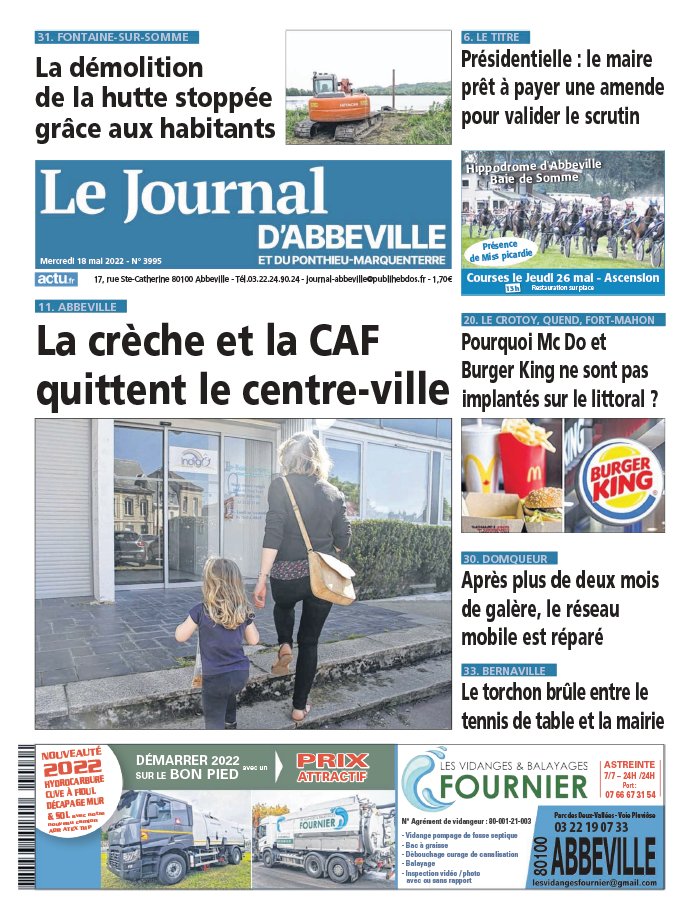 Le Journal d'Abbeville N°3995 du 18 mai 2022 à télécharger sur iPad