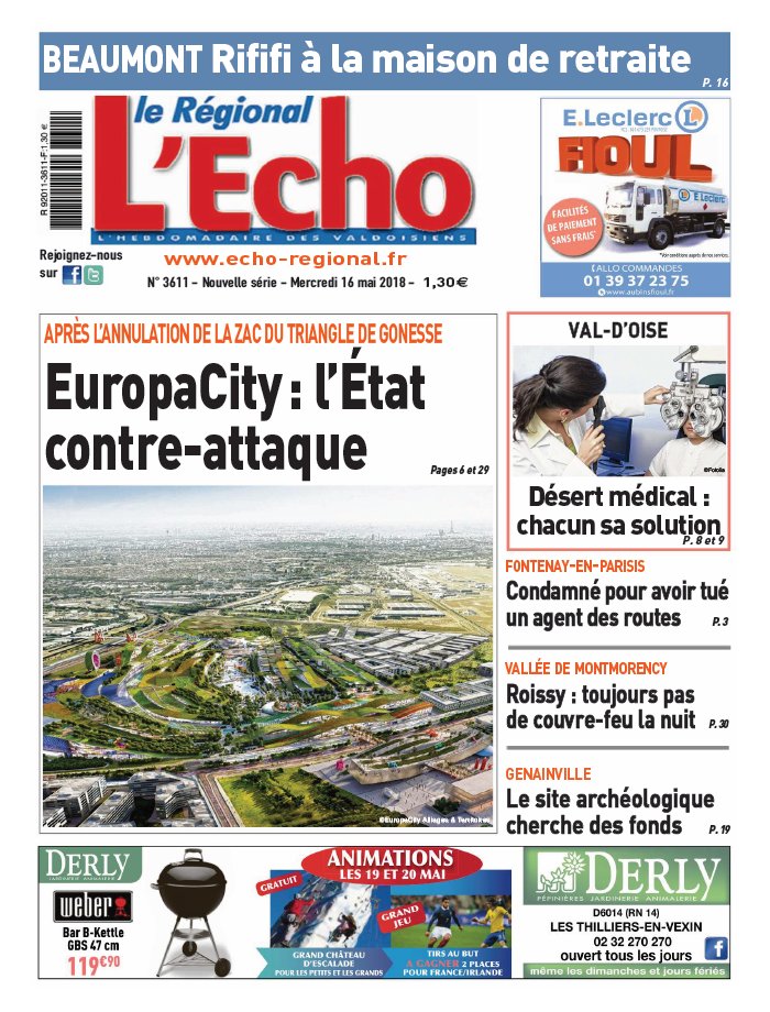 L'Echo - Le Régional N°3611 du 16 mai 2018 à télécharger sur iPad