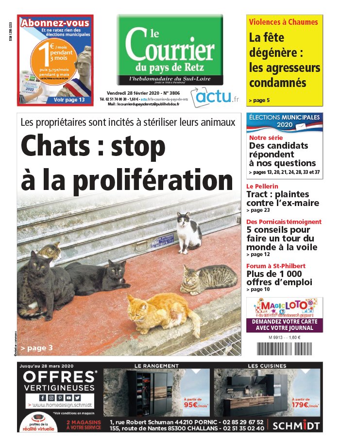 Le Courrier du Pays de Retz N°3806 du 28 février 2020 à télécharger sur ... Le Courrier du Pays de Retz N°3806 du 28 février 2020 à télécharger sur ...