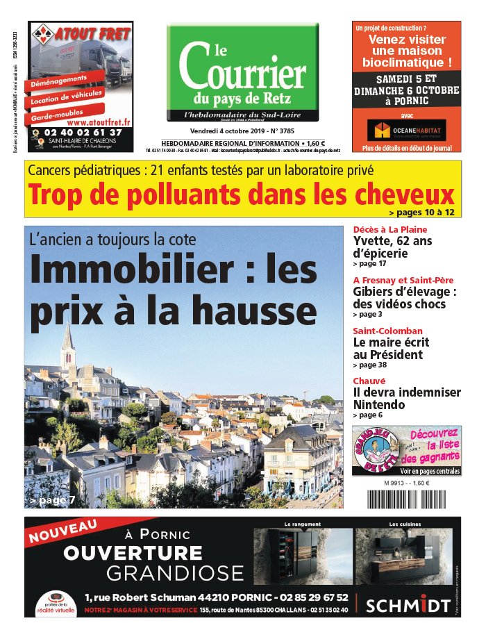 Le Courrier du Pays de Retz N°3785 du 04 octobre 2019 à télécharger sur ... Le Courrier du Pays de Retz N°3785 du 04 octobre 2019 à télécharger sur ...