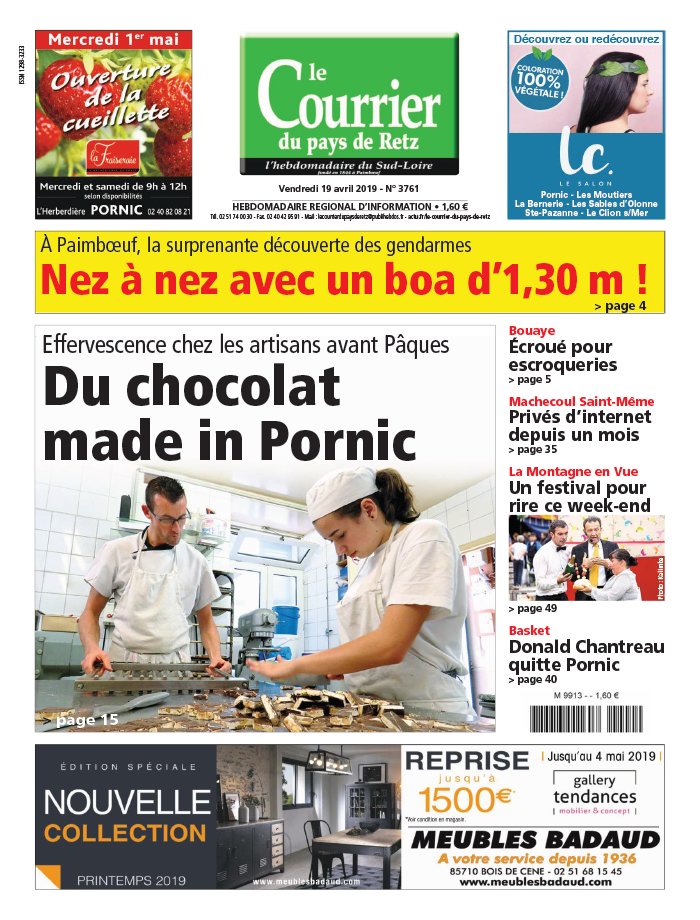Le Courrier du Pays de Retz N°3761 du 19 avril 2019 à télécharger sur iPad Le Courrier du Pays de Retz N°3761 du 19 avril 2019 à télécharger sur iPad