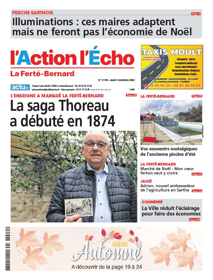 L'Echo Sarthois N°1097 du 03 novembre 2022 à télécharger sur iPad