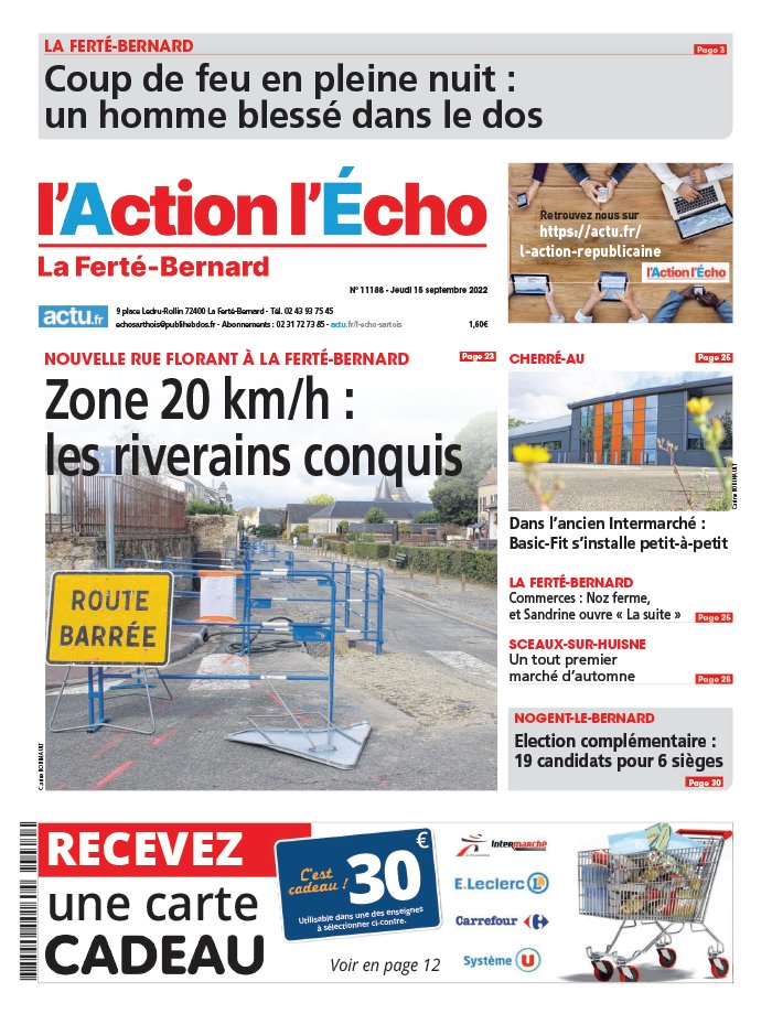 L'Echo Sarthois N°1090 du 15 septembre 2022 à télécharger sur iPad