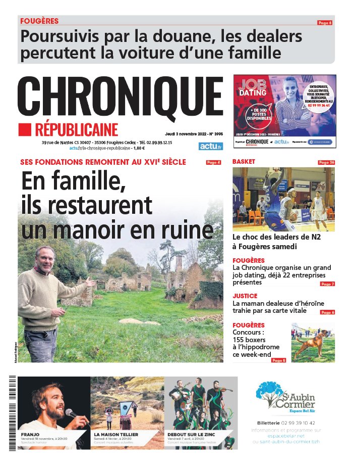 La Chronique Républicaine N°3995 du 03 novembre 2022 à télécharger sur iPad