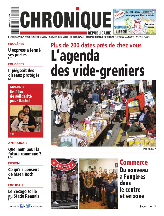 La Chronique Républicaine N°3754 du 22 mars 2018 à télécharger sur iPad