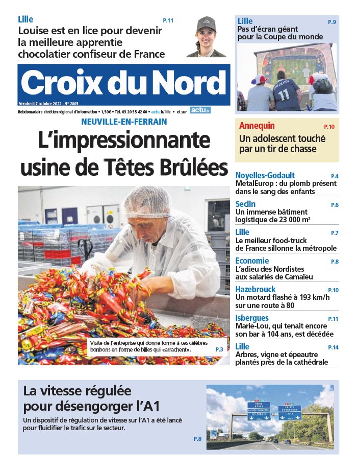 Croix du Nord N°2803 du 07 octobre 2022 à télécharger sur iPad