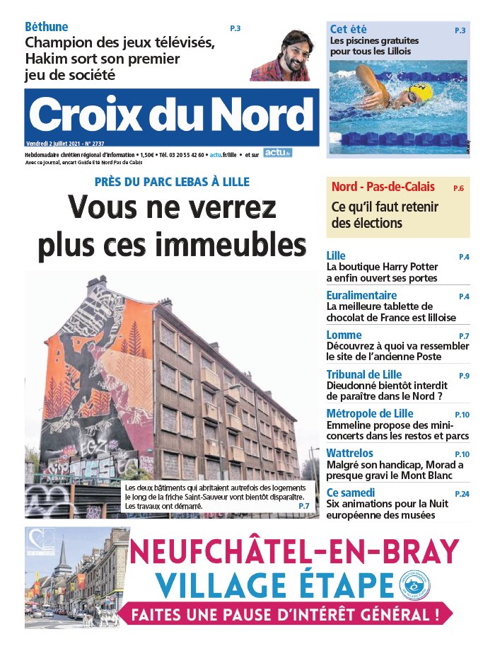 Croix du Nord N°2737 du 02 juillet 2021 à télécharger sur iPad