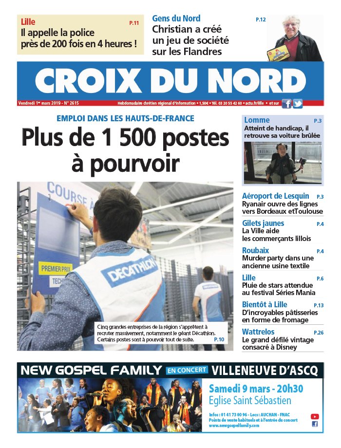Croix du Nord N°2615 du 01 mars 2019 à télécharger sur iPad