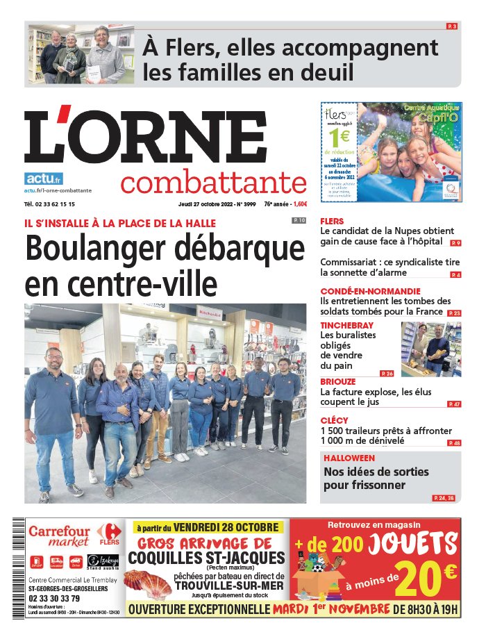 L'Orne Combattante N°3999 du 27 octobre 2022 à télécharger sur iPad