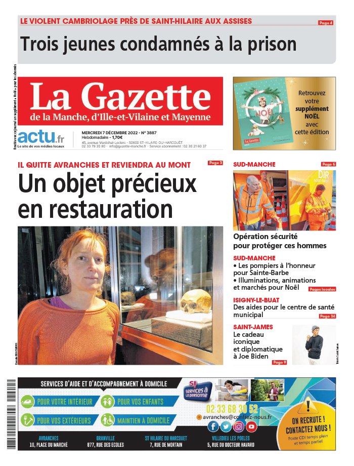 La Gazette de la Manche N°3887 du 07 décembre 2022 à télécharger sur iPad