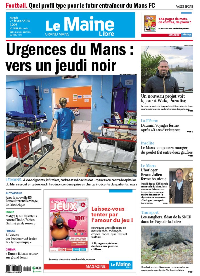 Le Maine Libre N°20240227 du 27 février 2024 à télécharger sur iPad