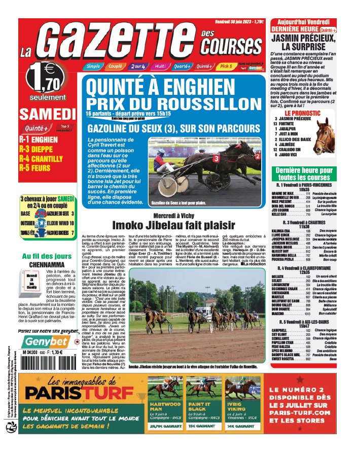 La Gazette des Courses N°20230630 du 30 juin 2023 à télécharger sur iPad