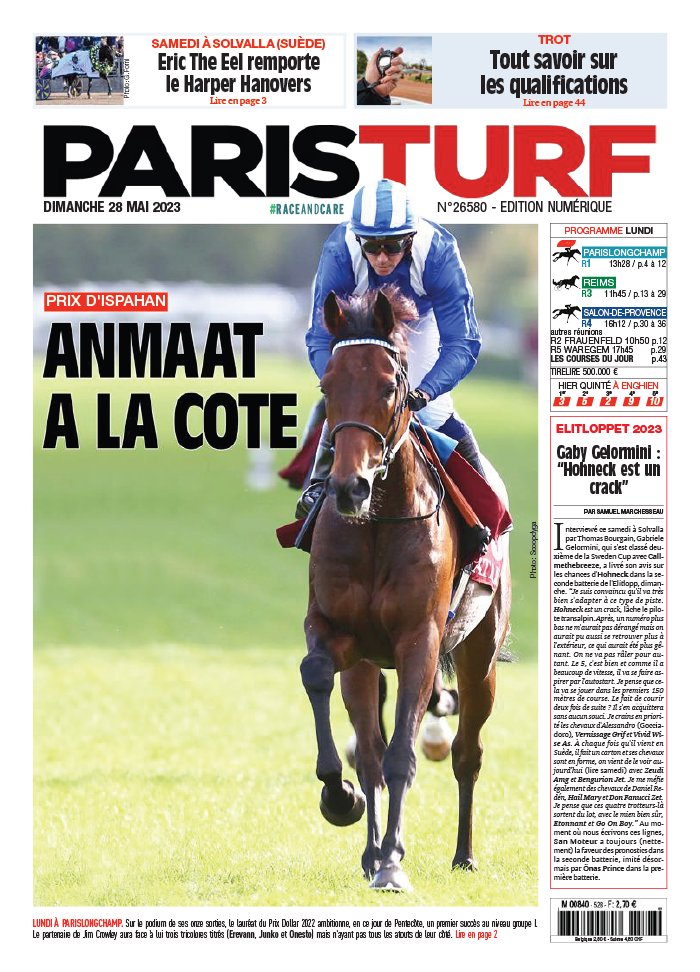 Paris Turf N°26580 du 28 mai 2023 à télécharger sur iPad