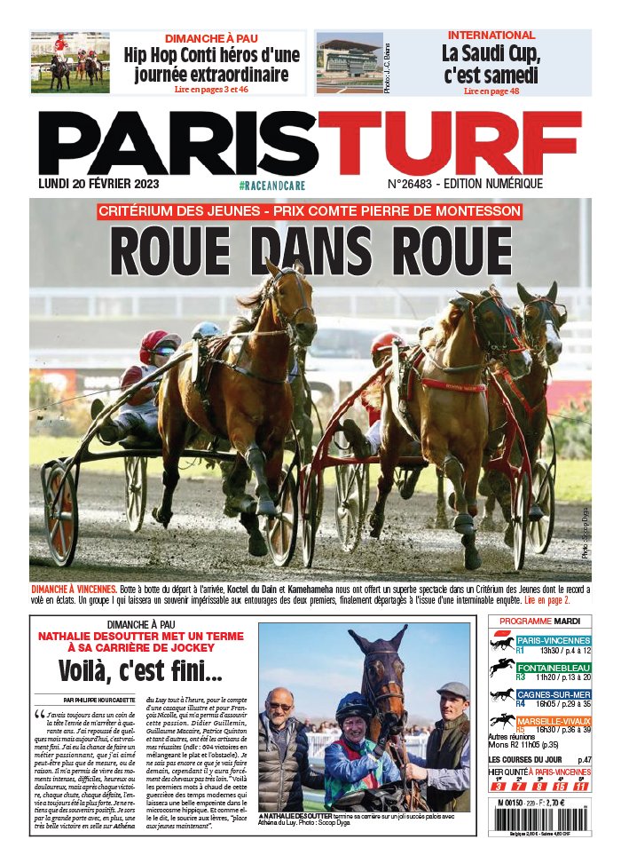 Paris Turf N°26483 du 20 février 2023 à télécharger sur iPad
