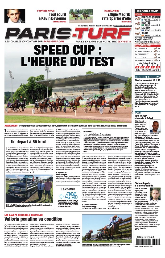 Paris Turf N°25890 du 07 juillet 2021 à télécharger sur iPad