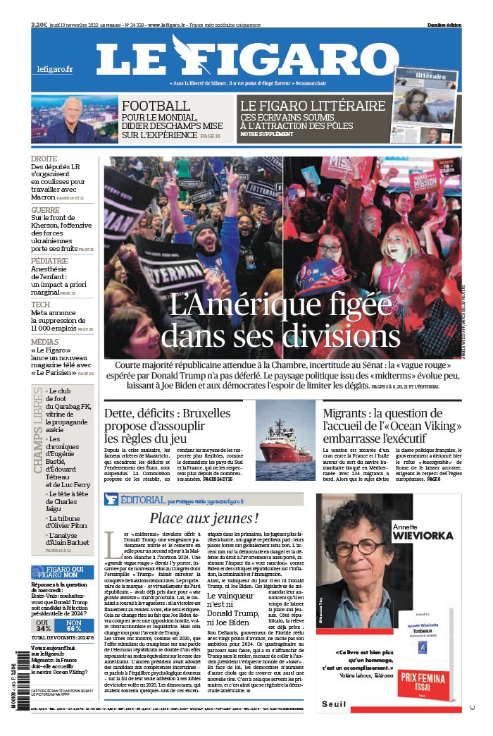 Le Figaro N°24329 du 10 novembre 2022 à télécharger sur iPad