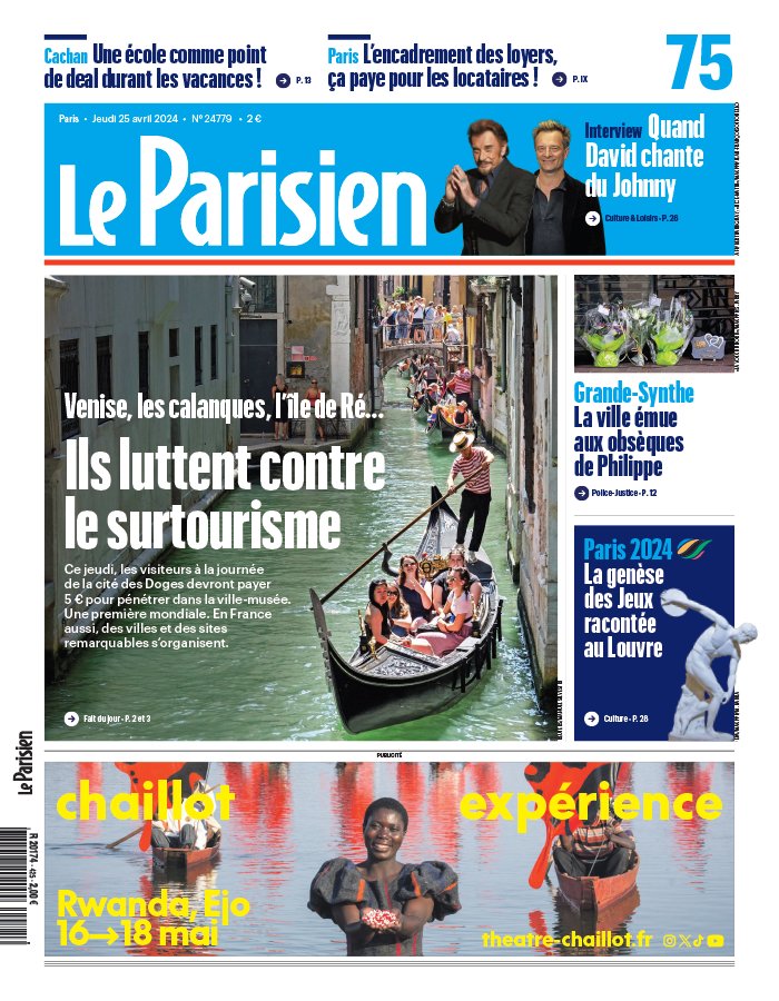 Le Parisien N°20240425 du 25 avril 2024 à télécharger sur iPad