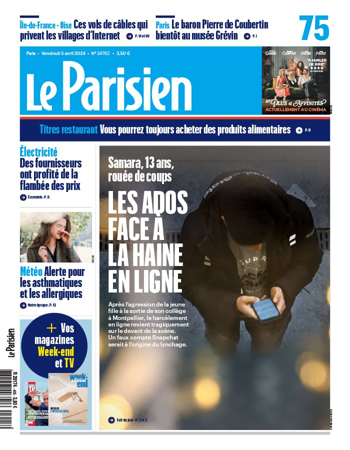 Le Parisien N°20240405 du 05 avril 2024 à télécharger sur iPad
