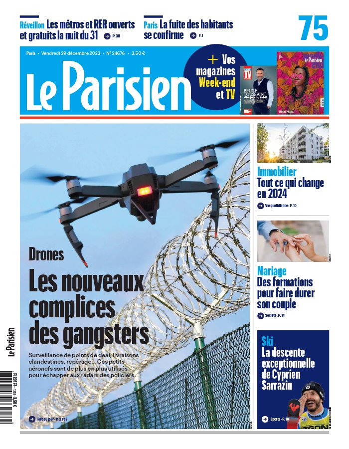 Le Parisien N°20231229 du 29 décembre 2023 à télécharger sur iPad