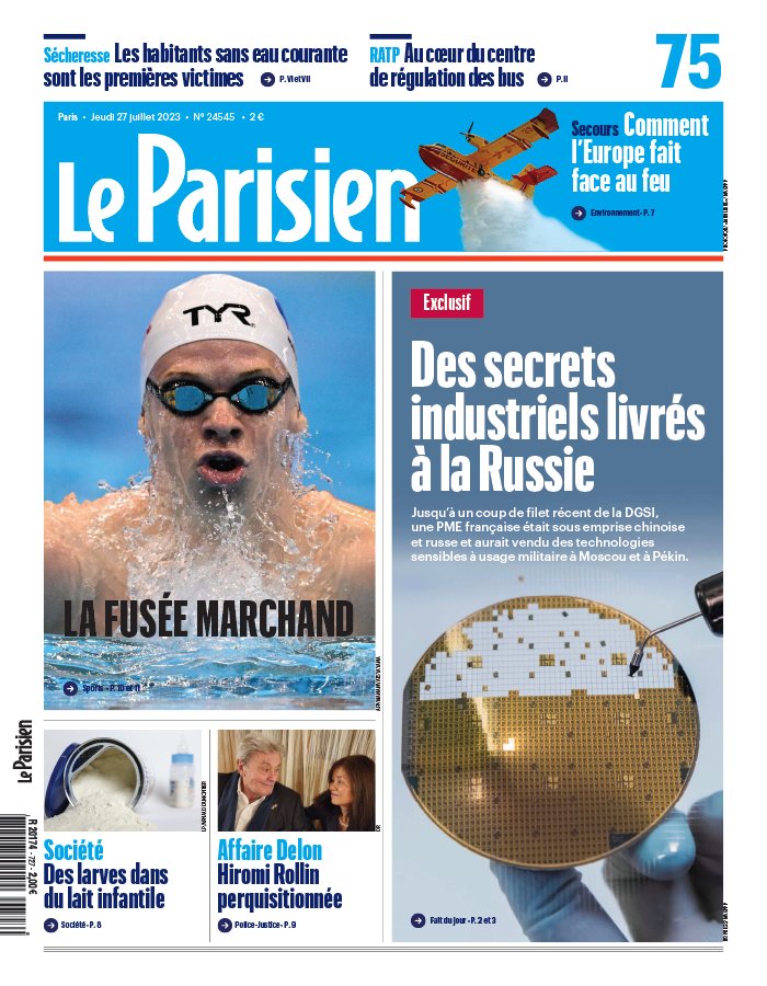 Le Parisien N°20230727 du 27 juillet 2023 à télécharger sur iPad