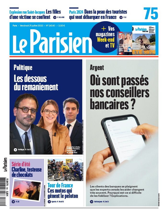 Le Parisien N°20230721 du 21 juillet 2023 à télécharger sur iPad
