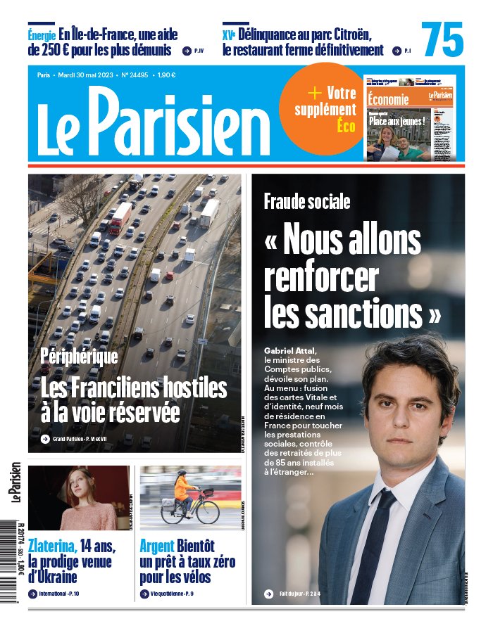 Le Parisien N°20230530 du 30 mai 2023 à télécharger sur iPad