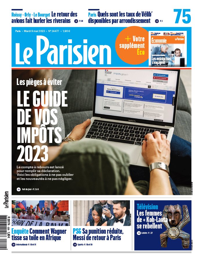 Le Parisien N°20230509 du 09 mai 2023 à télécharger sur iPad