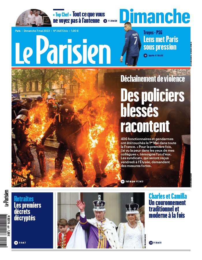 Le Parisien N°20230507 du 07 mai 2023 à télécharger sur iPad