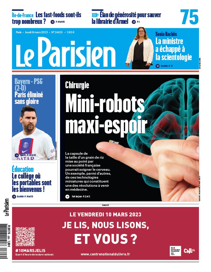 Le Parisien N°20230309 du 09 mars 2023 à télécharger sur iPad
