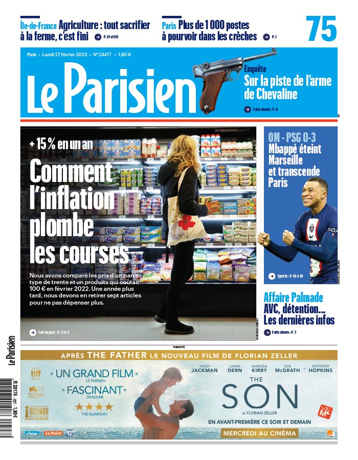 Le Parisien N°20230227 du 27 février 2023 à télécharger sur iPad