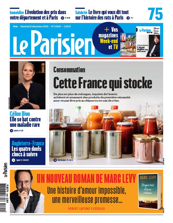 Le Parisien N°20221209 du 09 décembre 2022 à télécharger sur iPad