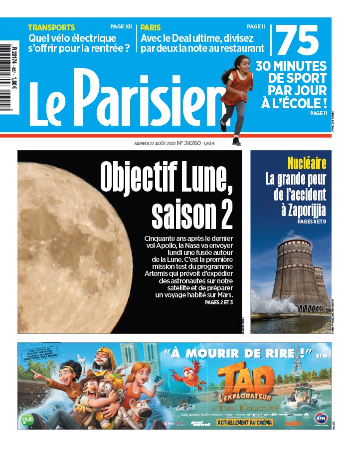 Le Parisien N°20220827 du 27 août 2022 à télécharger sur iPad