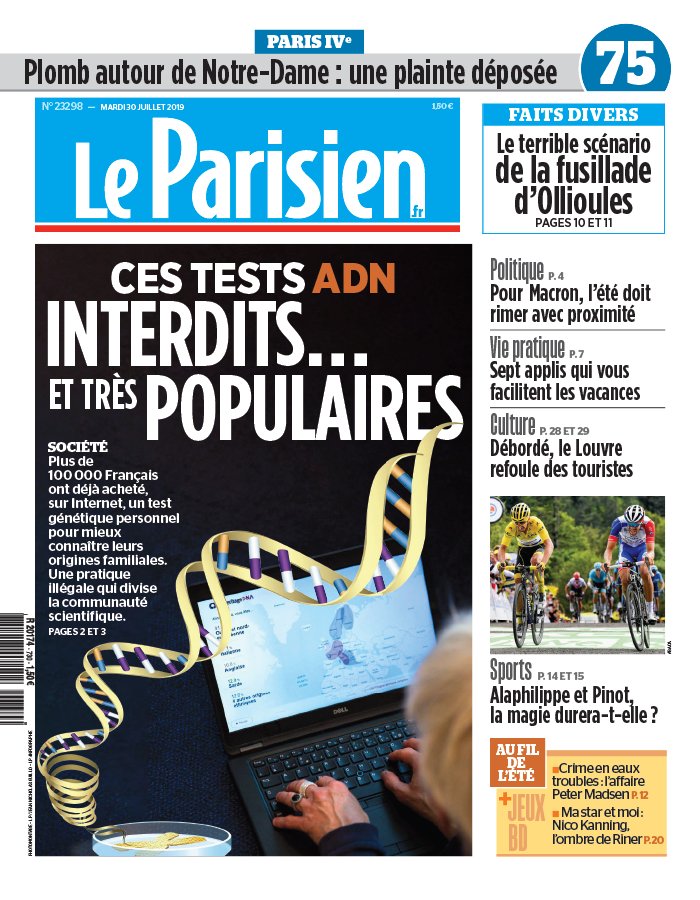 Le Parisien N°20190730 du 30 juillet 2019 à télécharger sur iPad