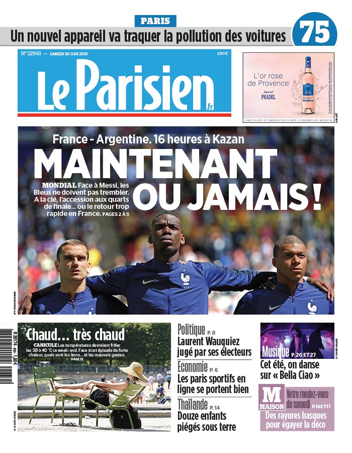 Le Parisien N°20180630 du 30 juin 2018 à télécharger sur iPad