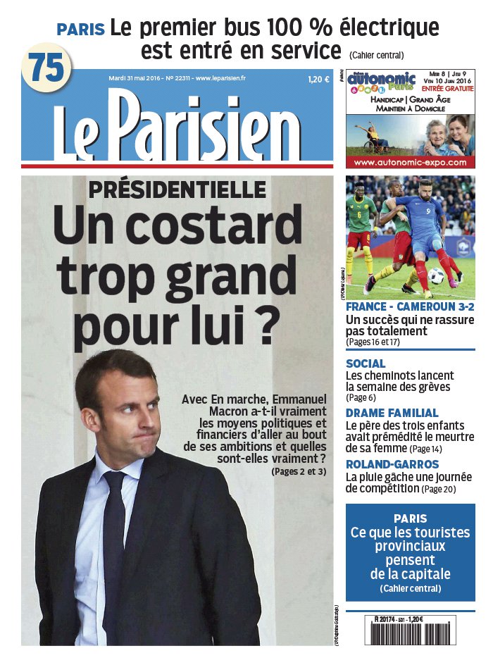 Le Parisien N°20160531 du 31 mai 2016 à télécharger sur iPad
