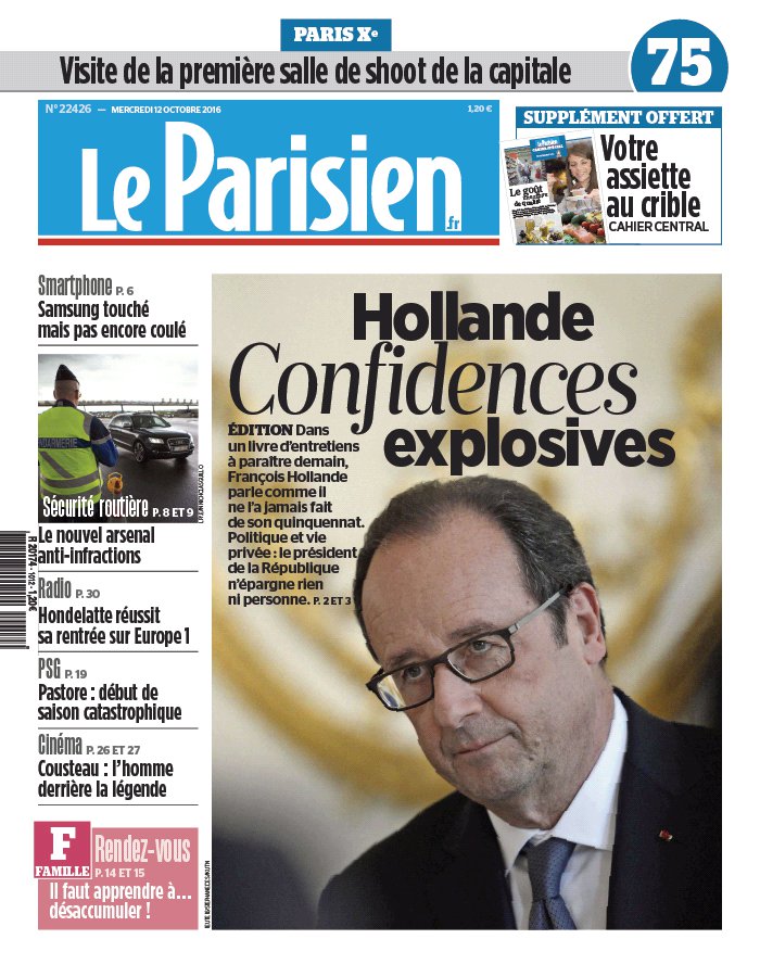 Le Parisien N°20161012 du 12 octobre 2016 à télécharger sur iPad