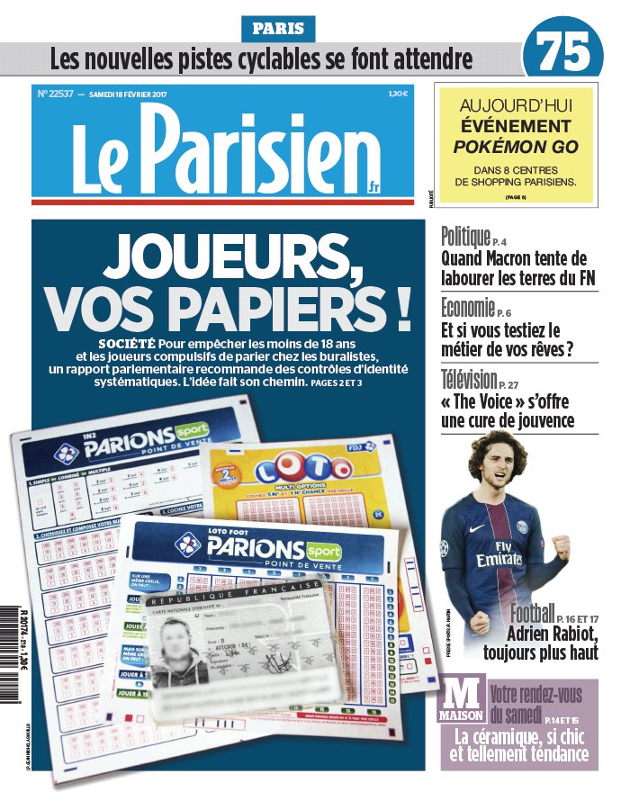 Le Parisien N°20170218 du 18 février 2017 à télécharger sur iPad