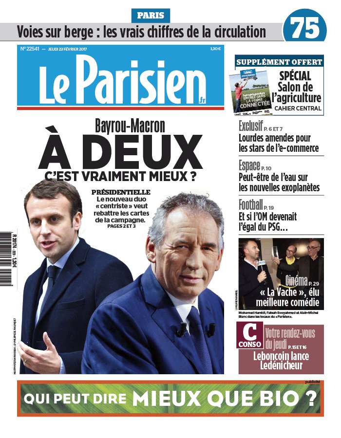 Le Parisien N°20170223 du 23 février 2017 à télécharger sur iPad