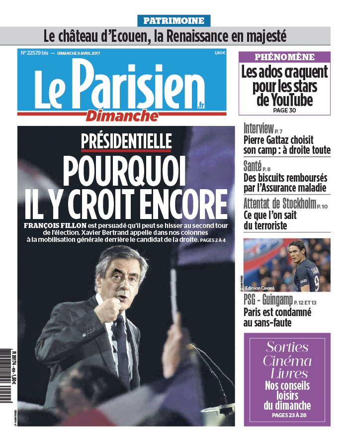 Le Parisien N°20170409 du 09 avril 2017 à télécharger sur iPad