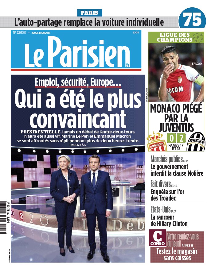 Le Parisien N°20170504 du 04 mai 2017 à télécharger sur iPad