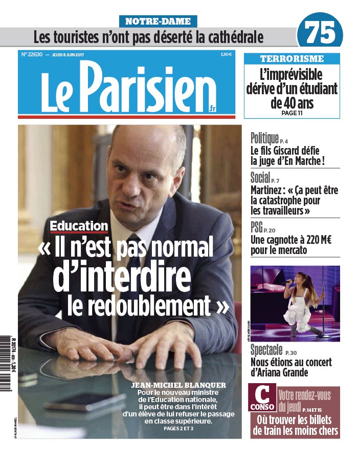 Le Parisien N°20170608 du 08 juin 2017 à télécharger sur iPad
