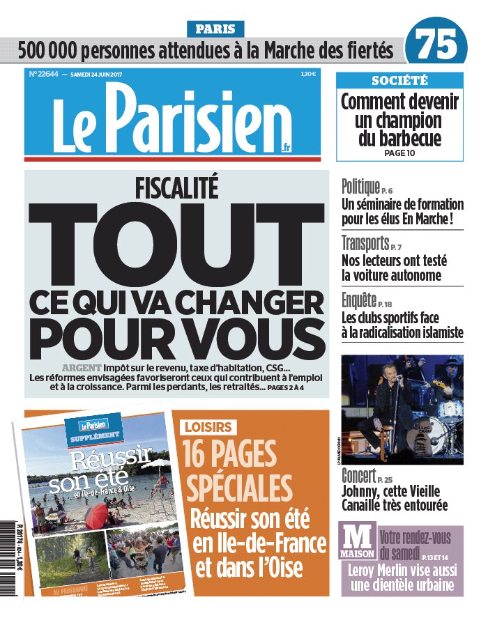 Le Parisien N°20170624 du 24 juin 2017 à télécharger sur iPad